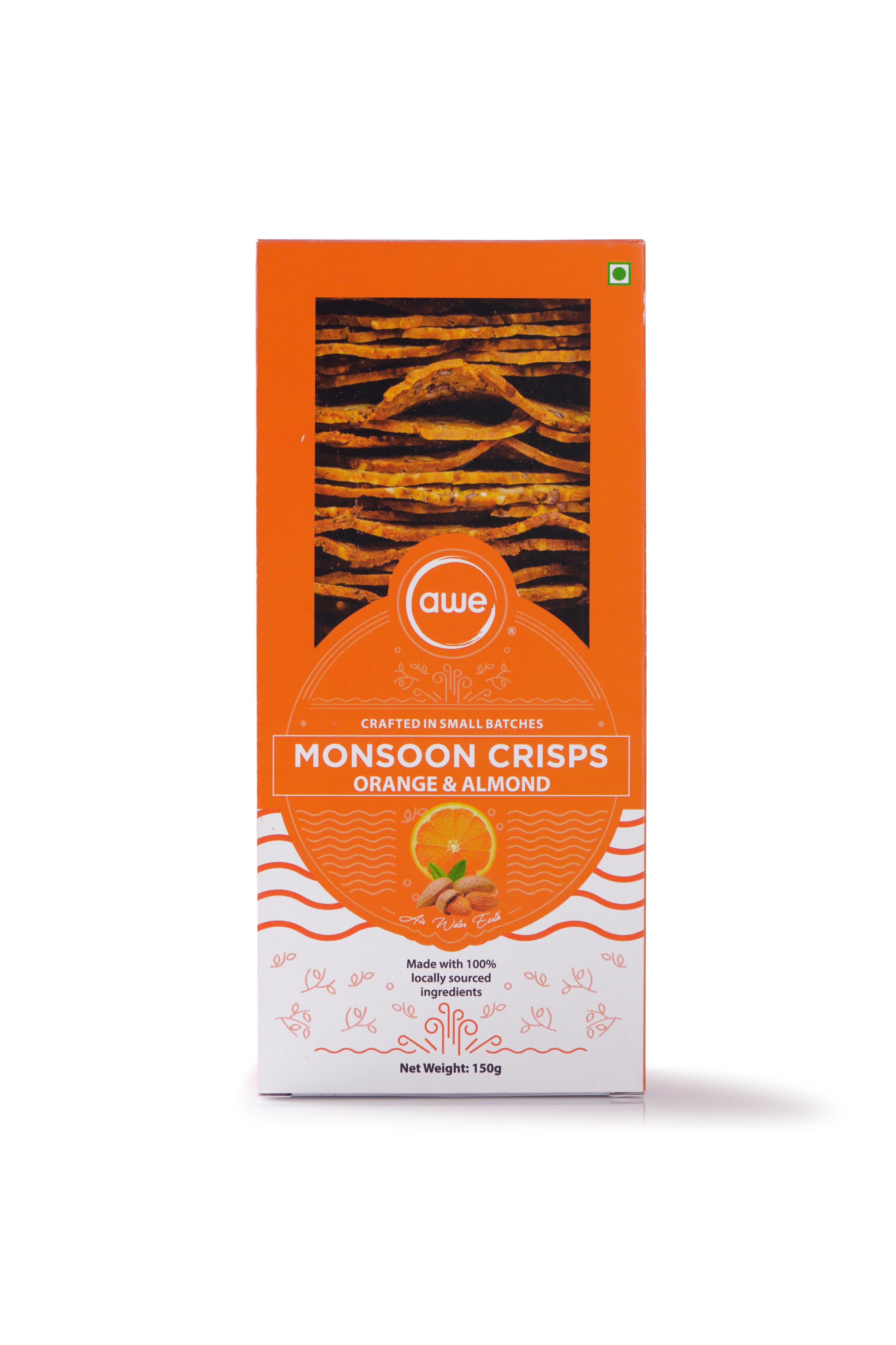 Monsoon Crisps – Orange and Almond – Awe Foods